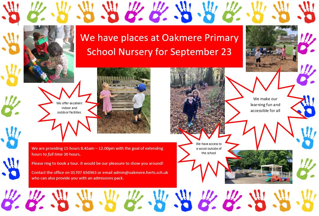 Oakmere Primary School & Nursery – Tall Oaks from Little Acorns Grow